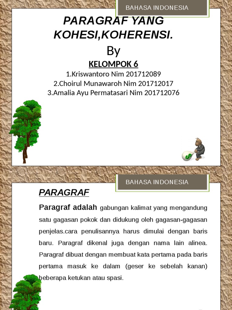 Kel.6 PPT - Paragraf Kohesi Koherensi | PDF