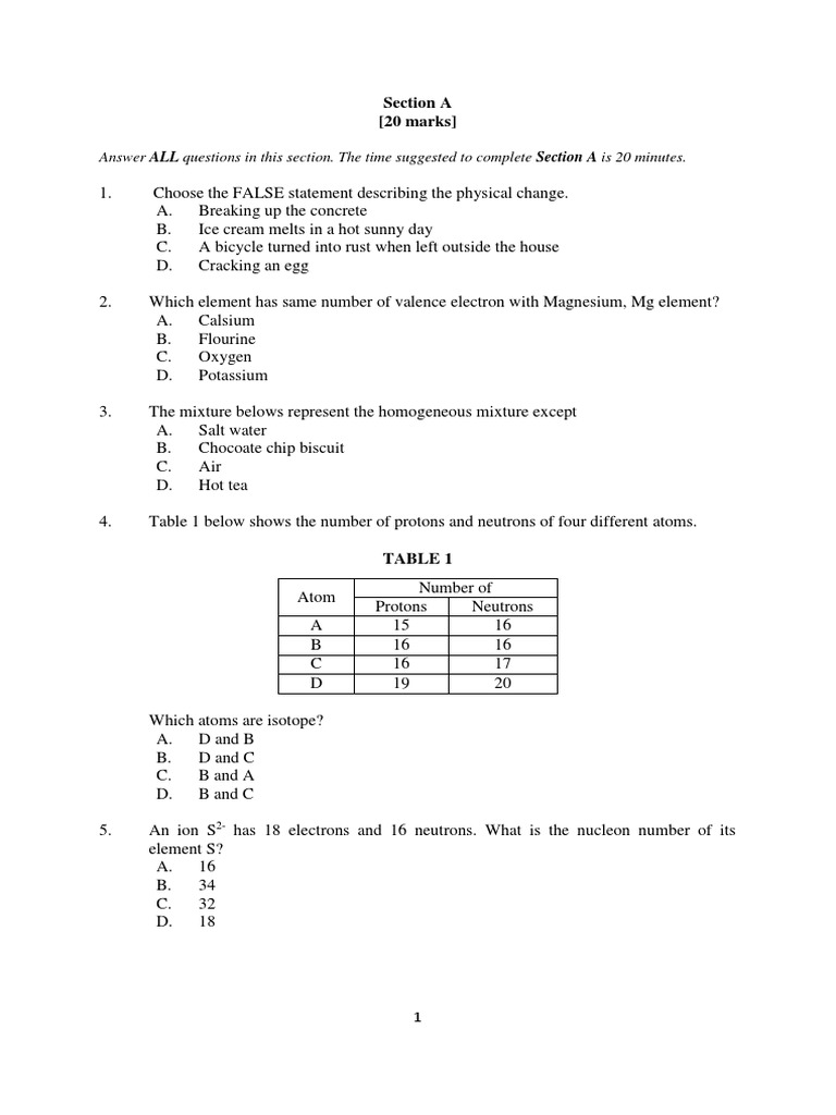Trial Set 2 | PDF | Chemical Reactions | Chemical Polarity
