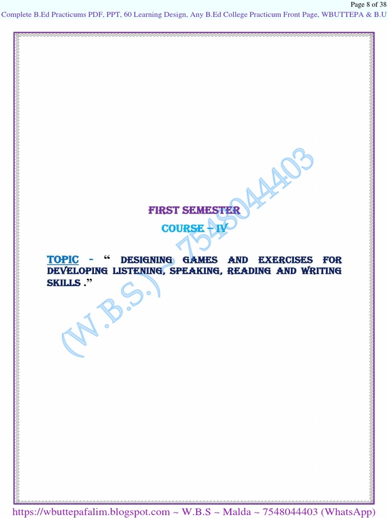 2b, IV (Eng) Designing Games And.... Writing Skills | PDF