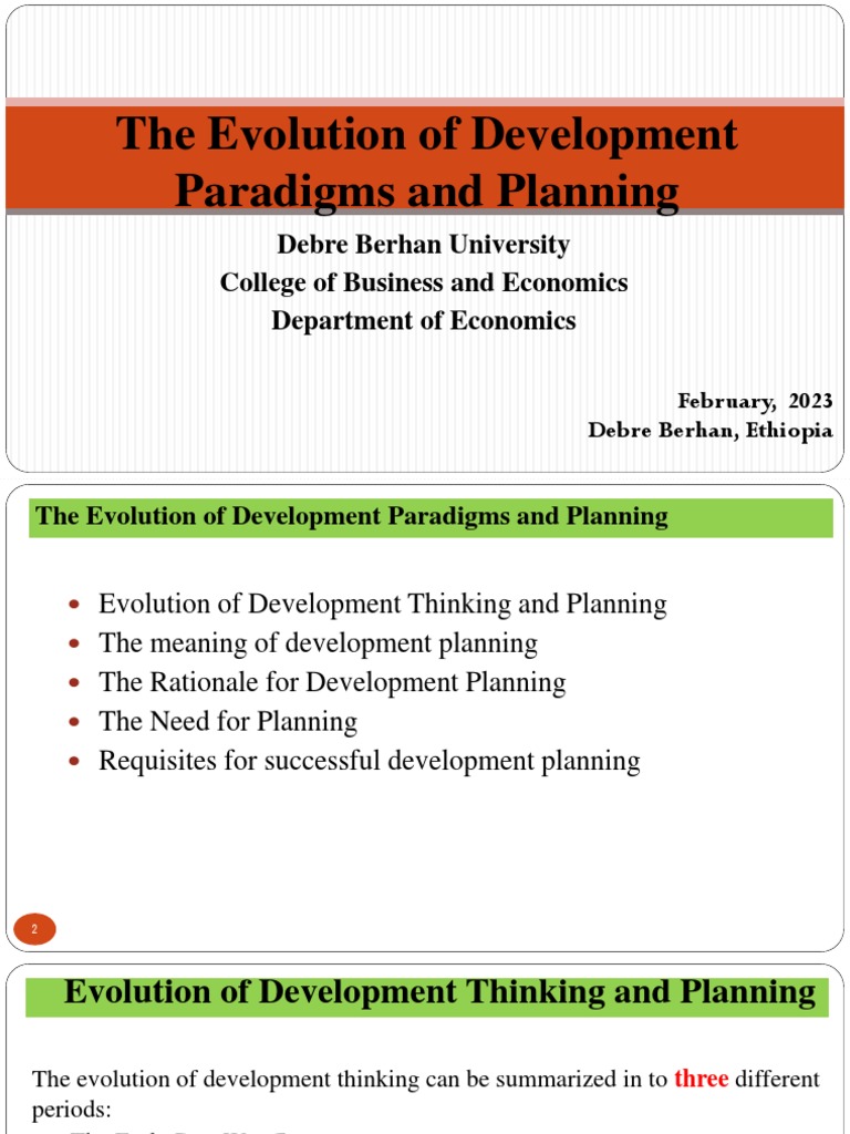 An Analysis of the Evolution of Development Paradigms and Planning ...