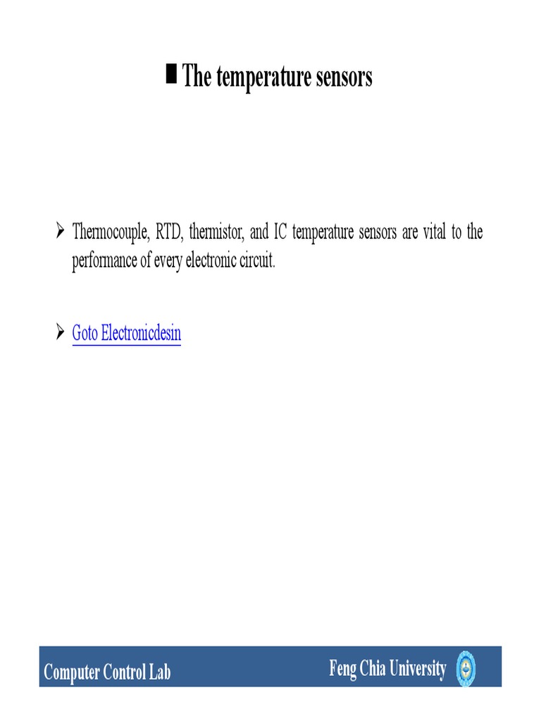 Understanding Temperature Sensors: Types & Uses | PDF | Thermocouple ...