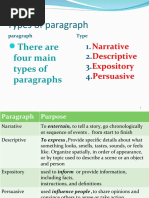 Types of Paragraphs | PDF