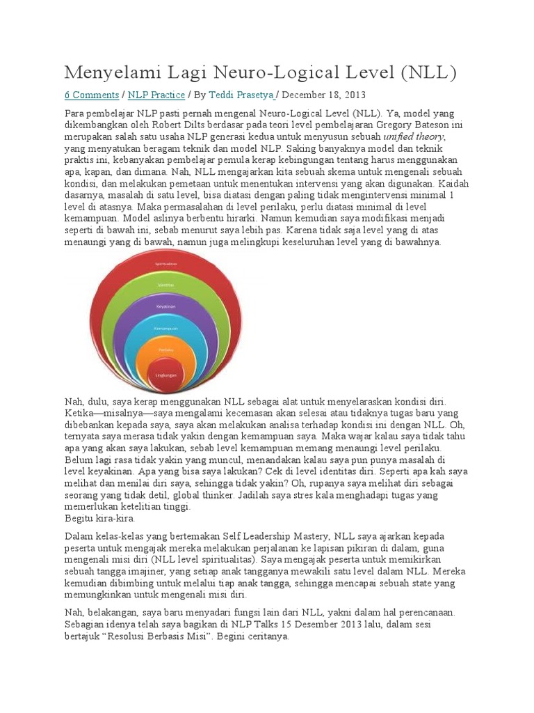 Memahami Neuro-Logical Level (NLL) | PDF