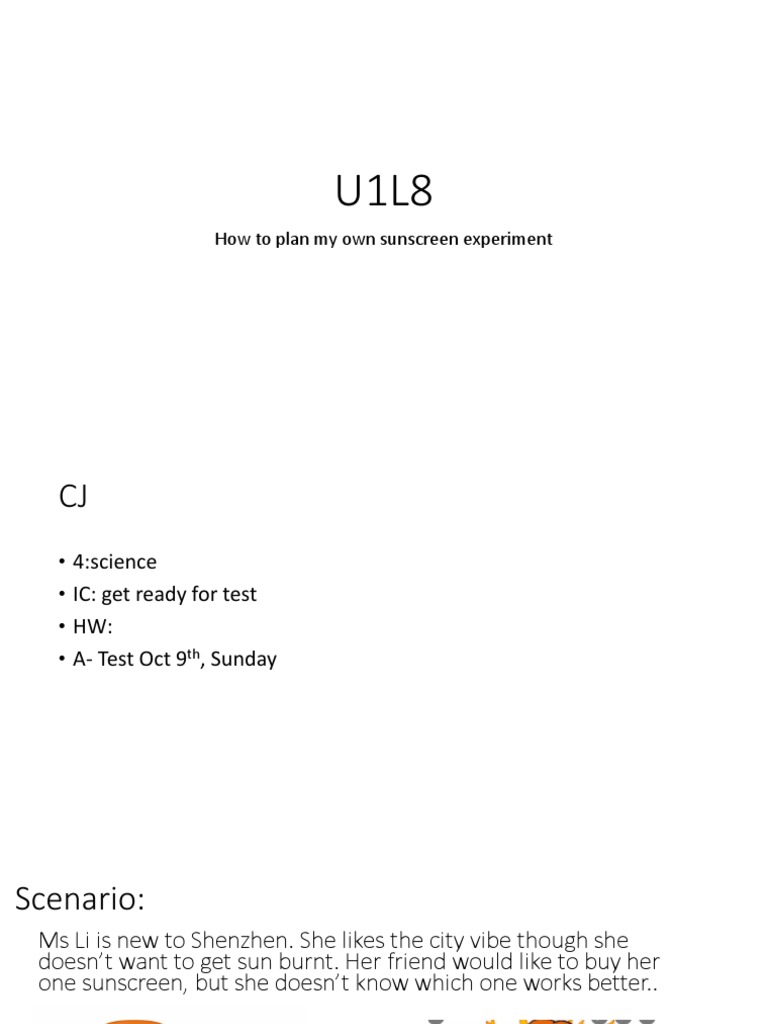 How To Plan My Own Sunscreen Experiment Worksheet | PDF