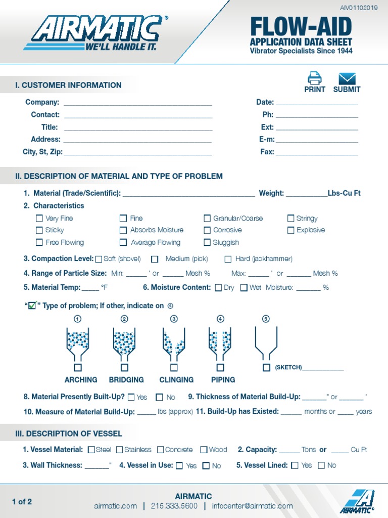 Flow-Aid Application Data Sheet | PDF | Manufactured Goods | Materials