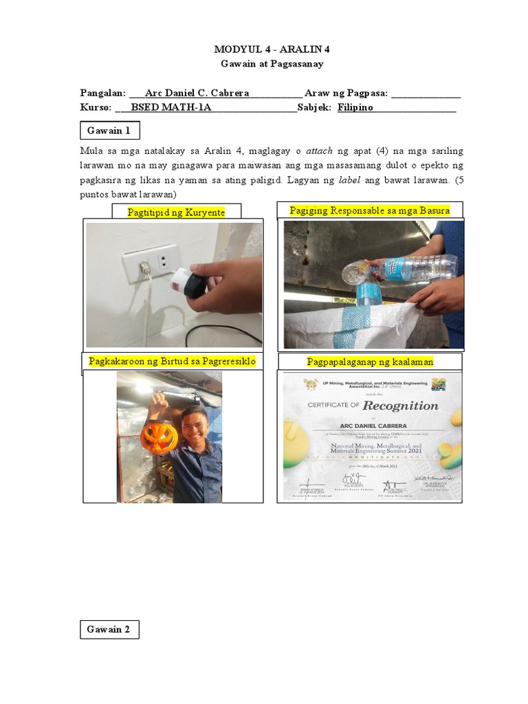 Pagsasanay 4 | PDF
