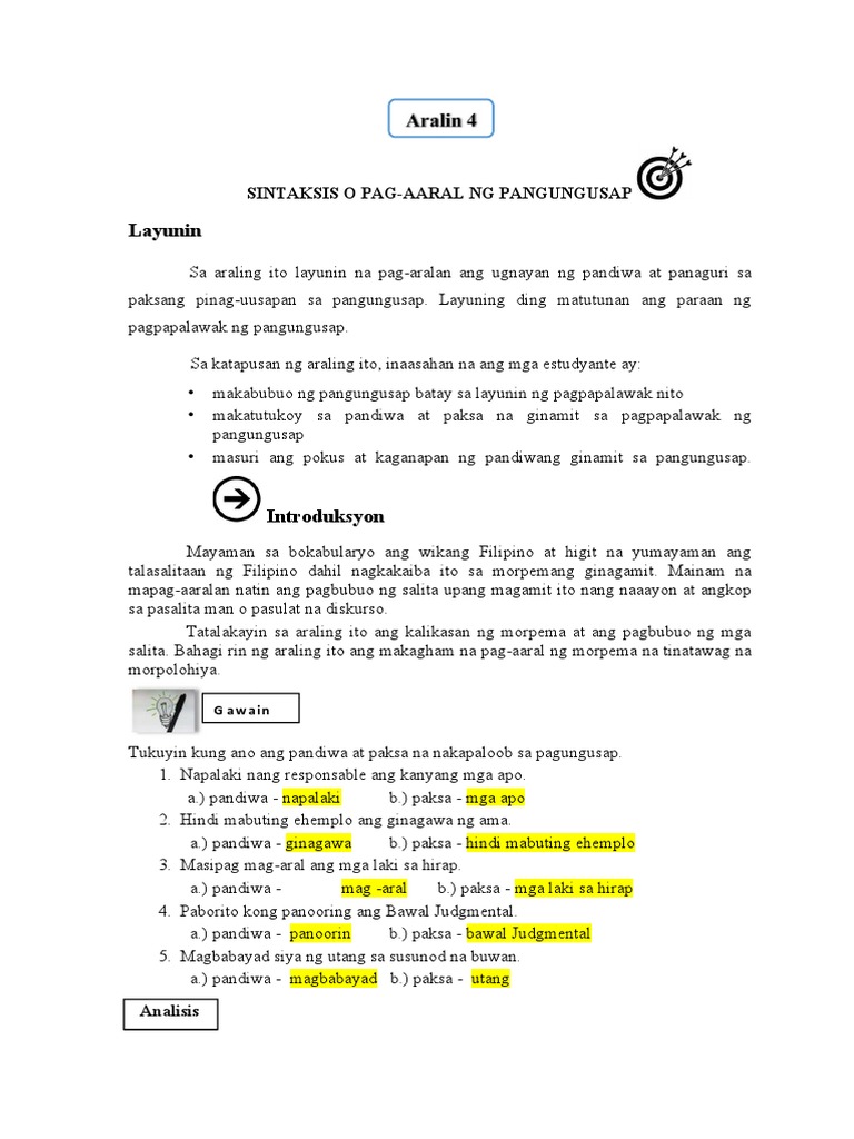 Modyul 2 Aralin 4 | PDF