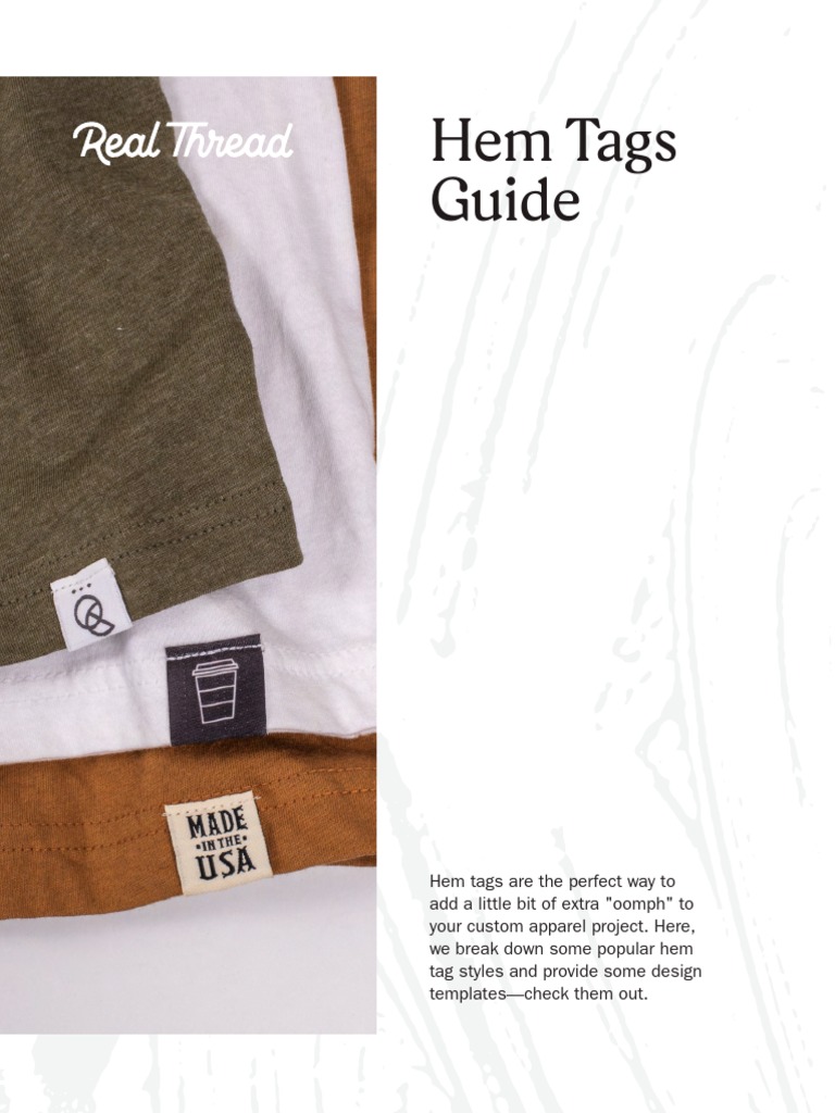 Real Thread Hem Tags Guide - 2 | PDF | Sewing | Clothing