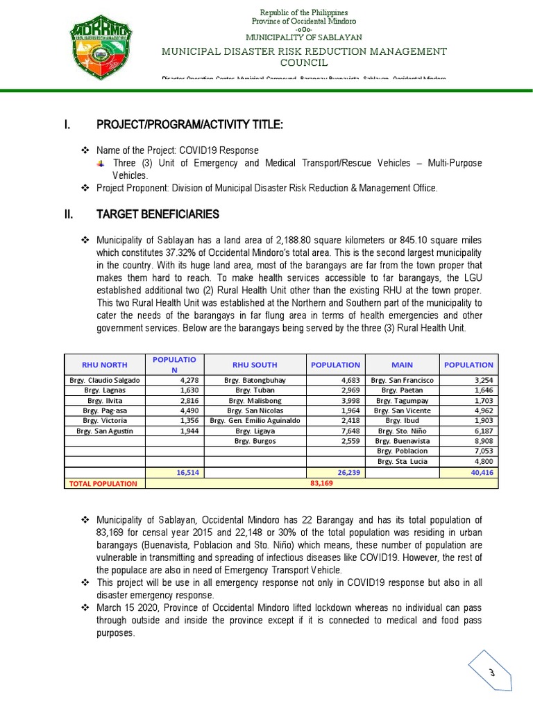 National Project Proposal (Multi-Purpose Vehicle) | PDF | Vehicles | Transport