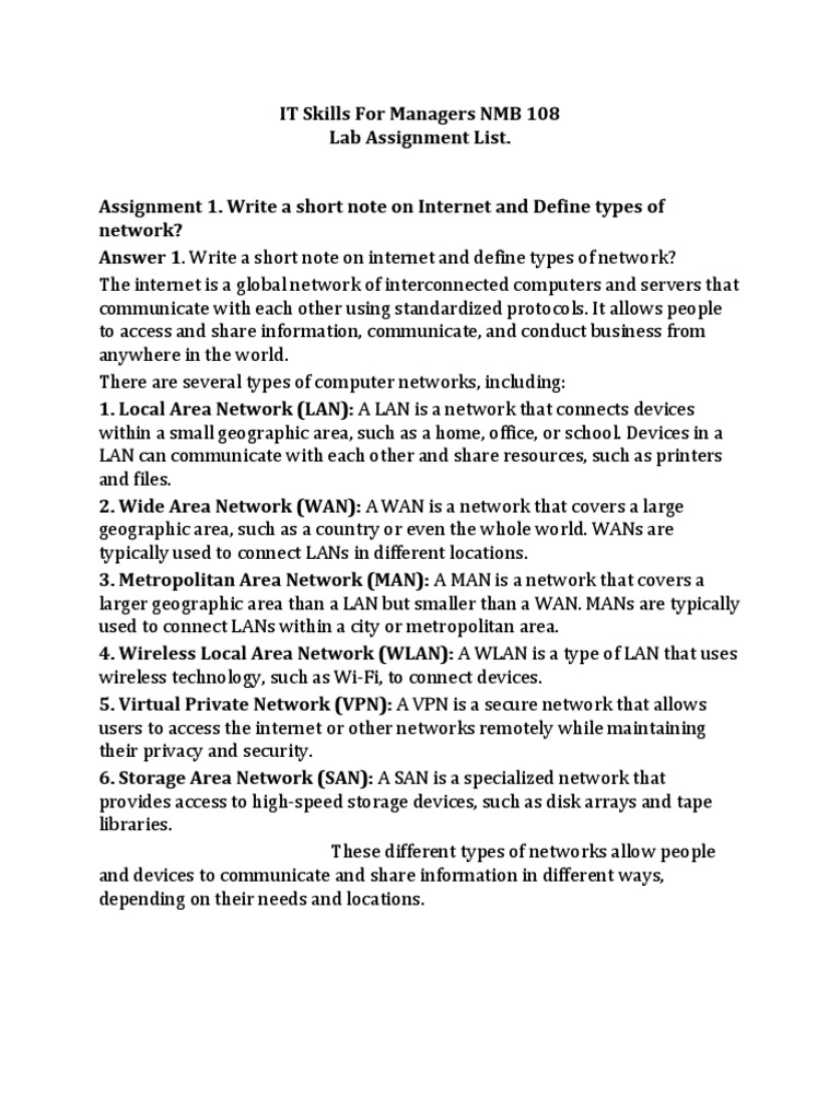 It Skill For Managers | PDF | Computer Network | Operating System