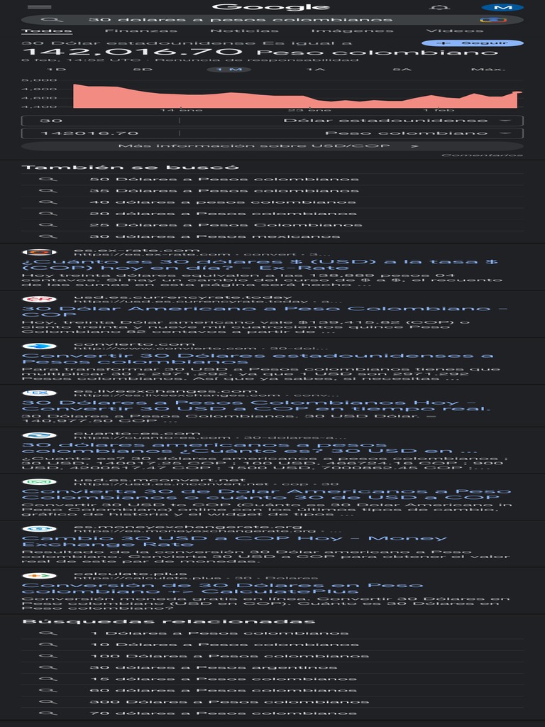 30 Dolares A Pesos Colombianos - Buscar Con Google | PDF | Dólar de los ...