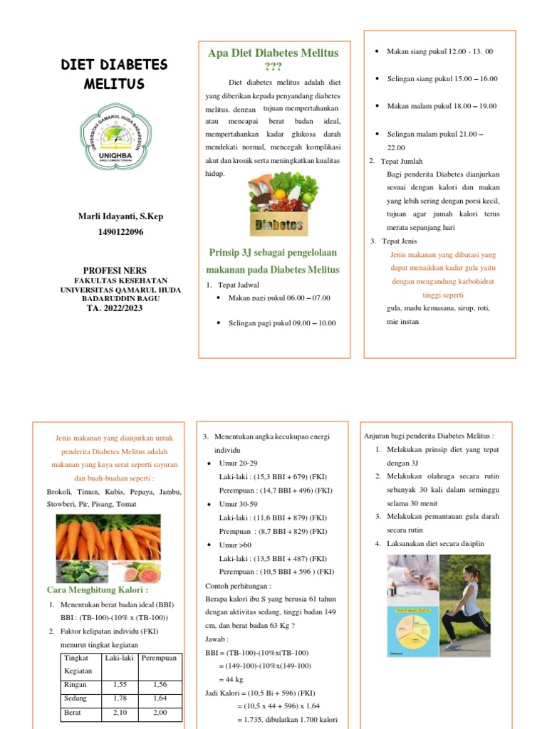 Leaflet Diet DM | PDF