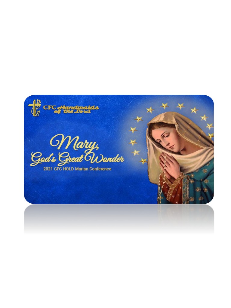 Hold Marian Conference Booklet | PDF | Mary, Mother Of Jesus | Jesus
