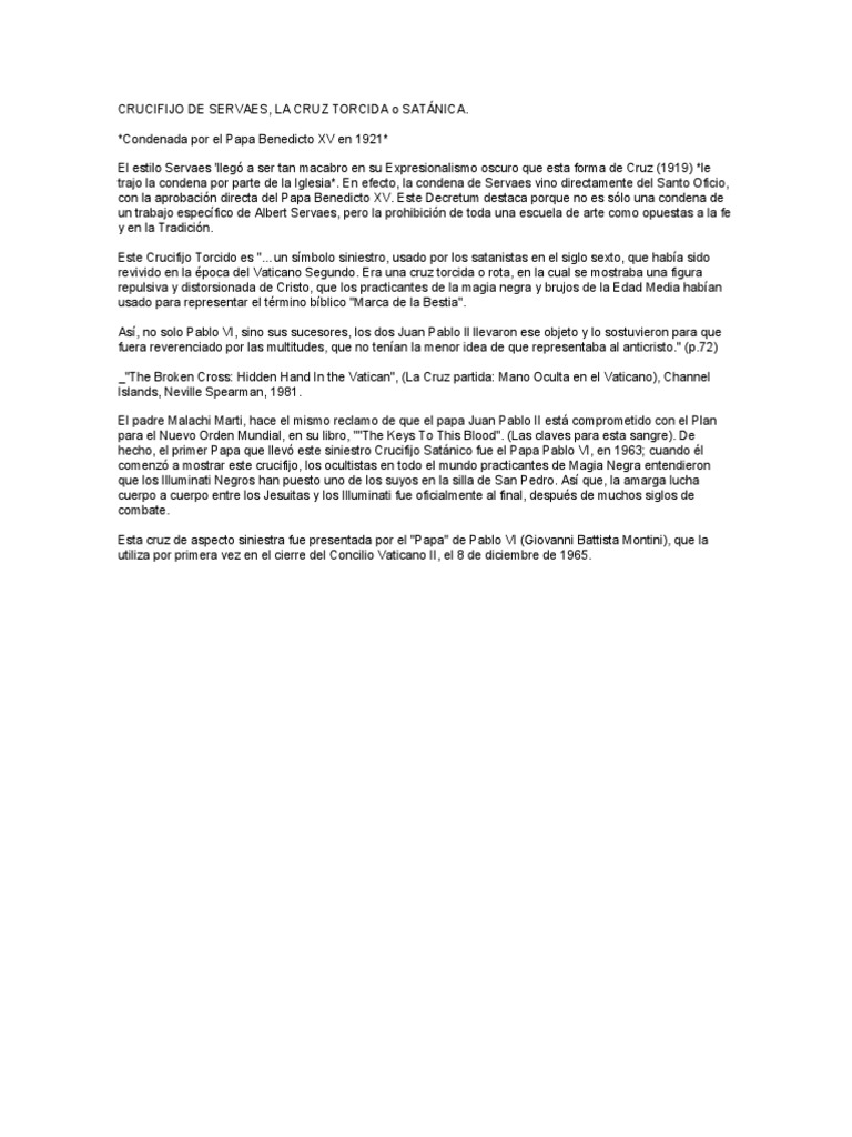 Crucifijo Satánico y su Condena Papal | PDF | Religión y espiritualidad