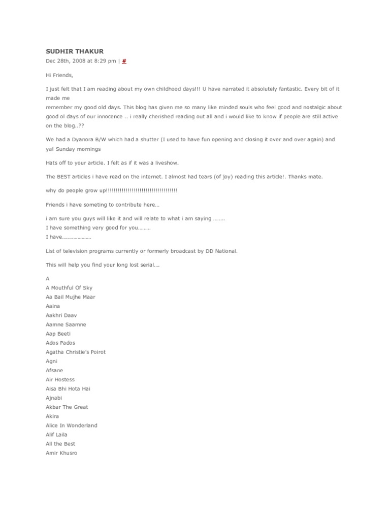 List of DD Serials | PDF | Sikhism