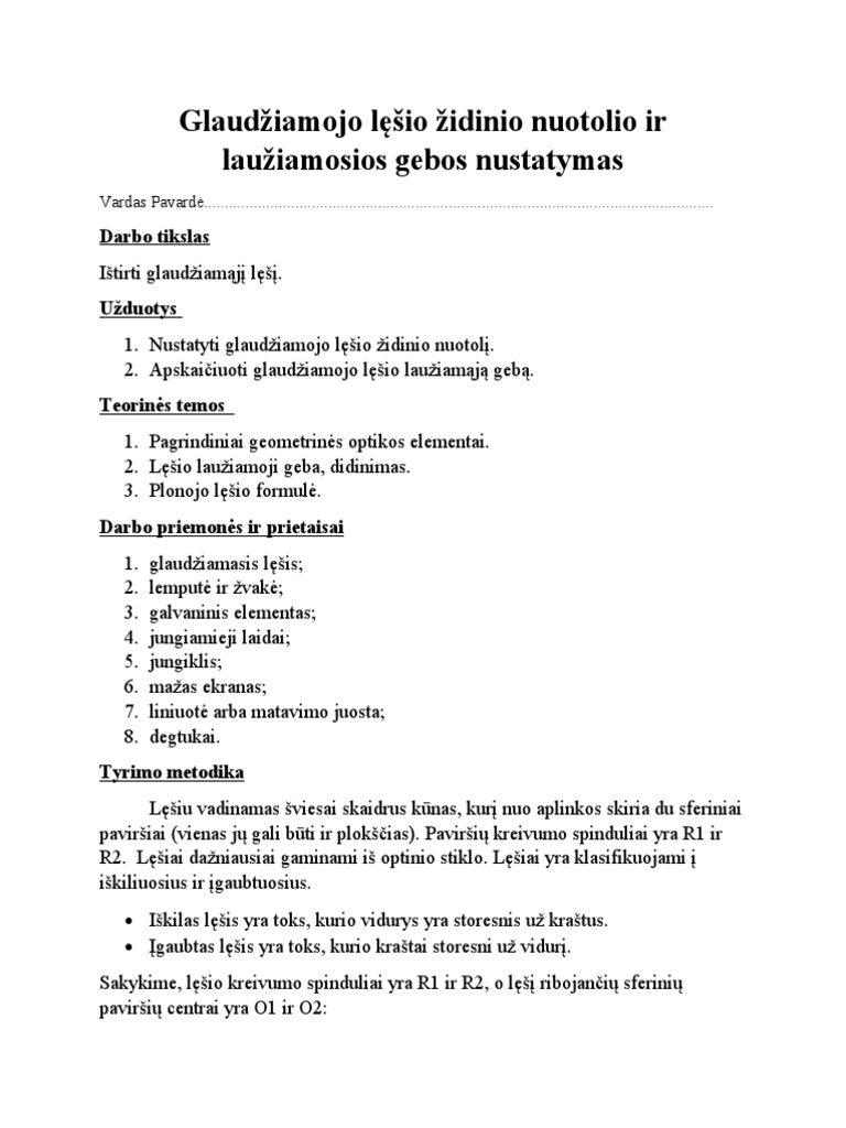 Lesiu Laboratorinis Darbas 2 | PDF