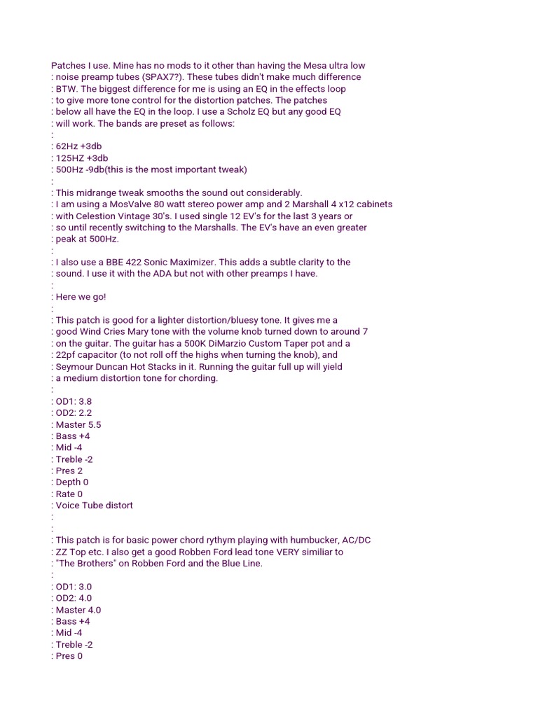 Ada Patches | PDF | Audio Electronics | Electronics