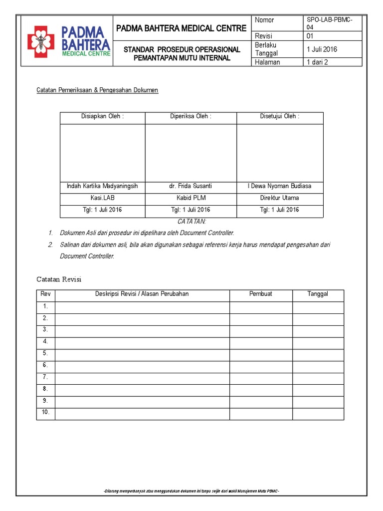 Spo Lab PBMC 004 Sop Pmi | PDF