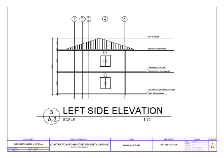 Left Side Elevation: Scale 1:70 | PDF