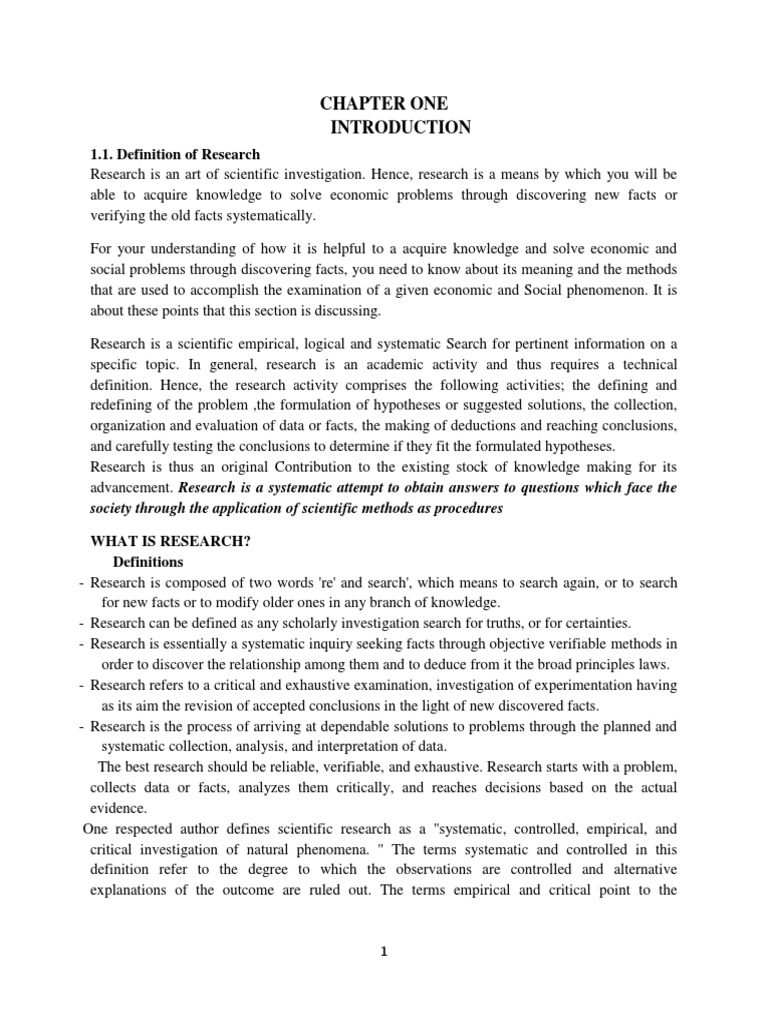 Research CH 1..2 | PDF | Hypothesis | Scientific Method