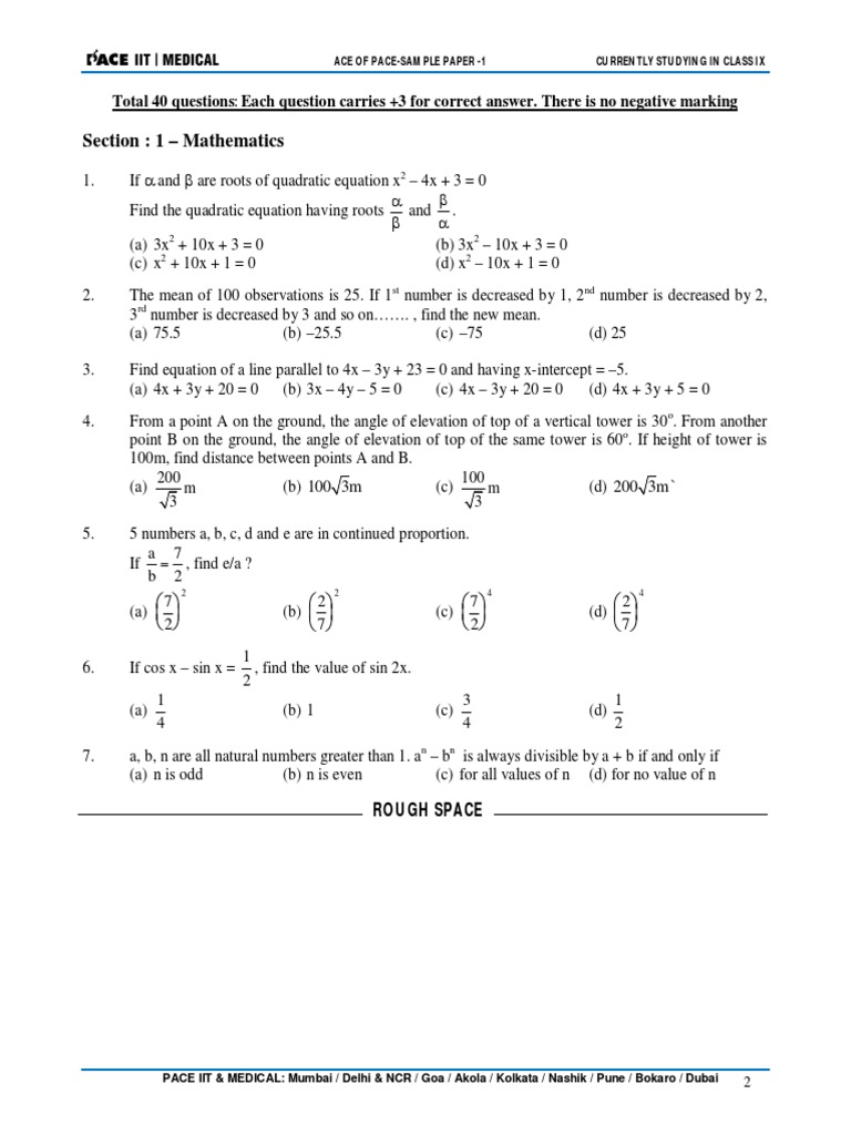 Currently Studying in IX - AOP Sample Paper 1 | PDF | Human Body | Chemistry