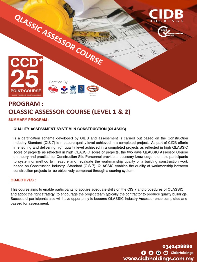 Course - Outline - 1618279955QLASSIC ASSESSOR 2021 | PDF | Educational ...