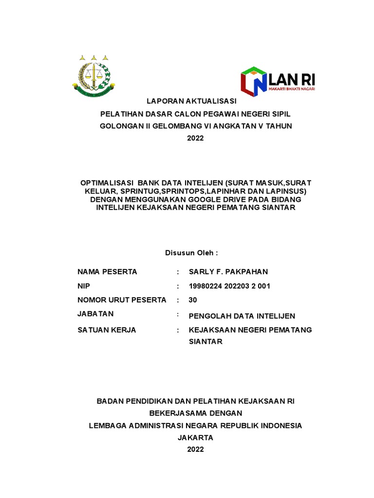 Optimalisasi Data Intelijen Kejaksaan | PDF