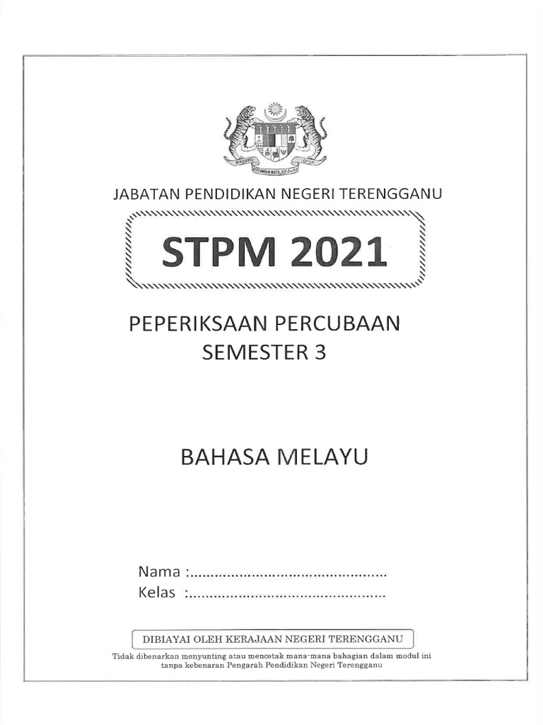 STPM S3 2021 - Bmelayu | PDF