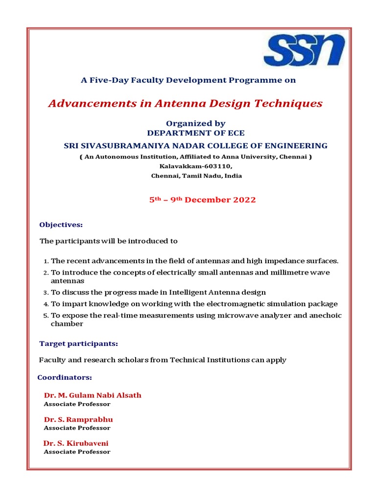 Brochure FDP | PDF | Antenna (Radio) | Waves