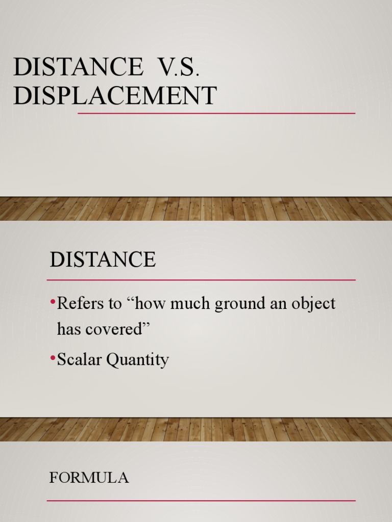 DISTANCE VS DISPLACEMENT Soft | PDF