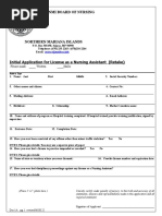 Nmi Board of Nursing: Initial Application For Licensure by Examination ...