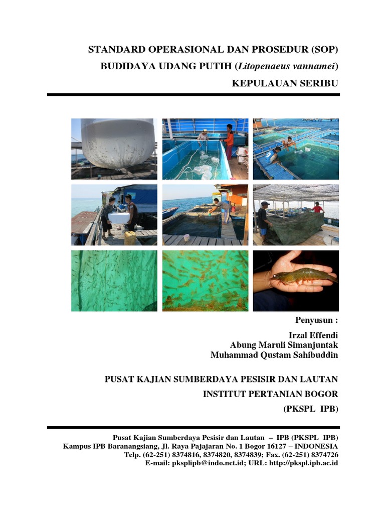 SOP Budidaya Udang Vaname di Kepulauan Seribu | PDF | Kesehatan ...