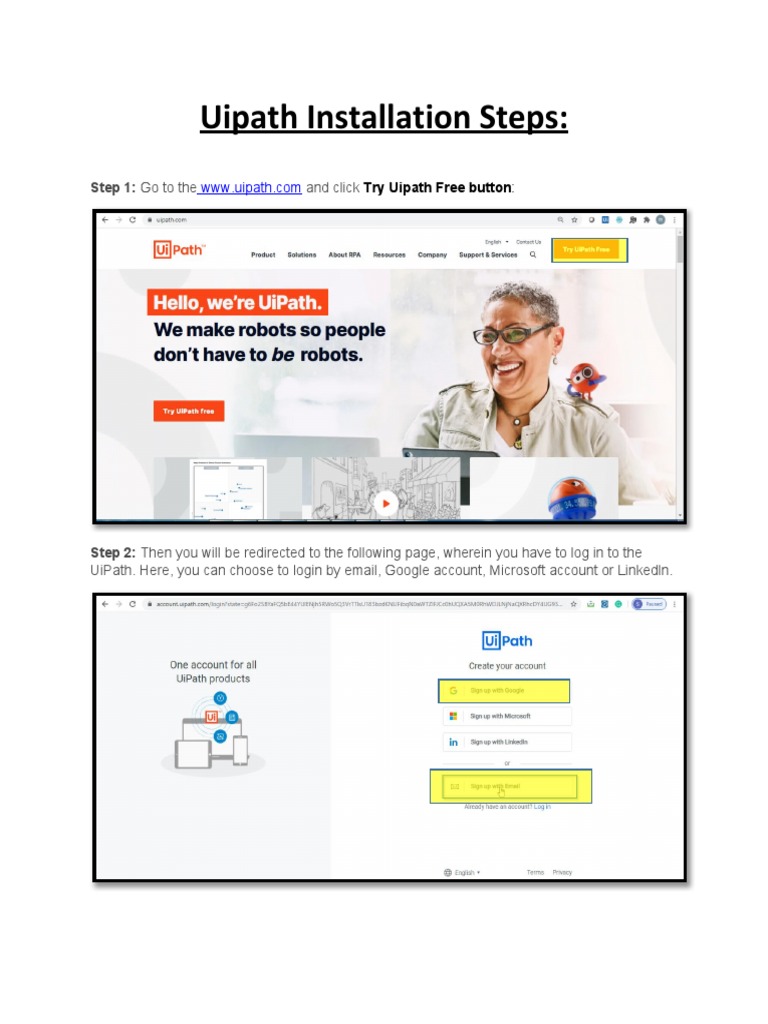 Uipath Installation Steps | PDF