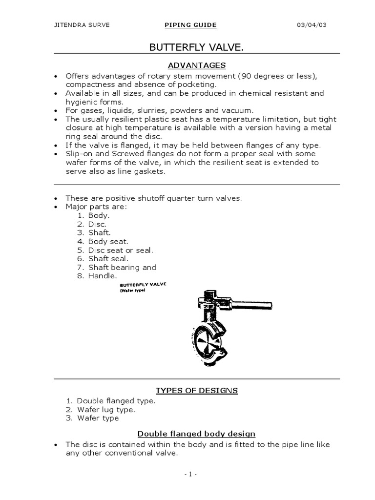 Butterfly Valve Advantages and Design Types in 40 Characters | PDF ...