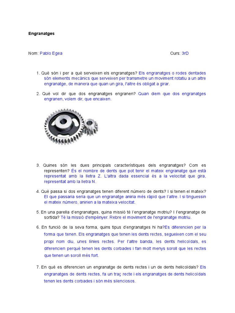 Engranatges | PDF