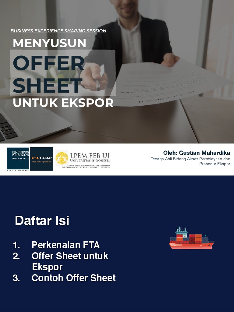 Menyusun Offer sheet untuk Ekspor-1 | PDF