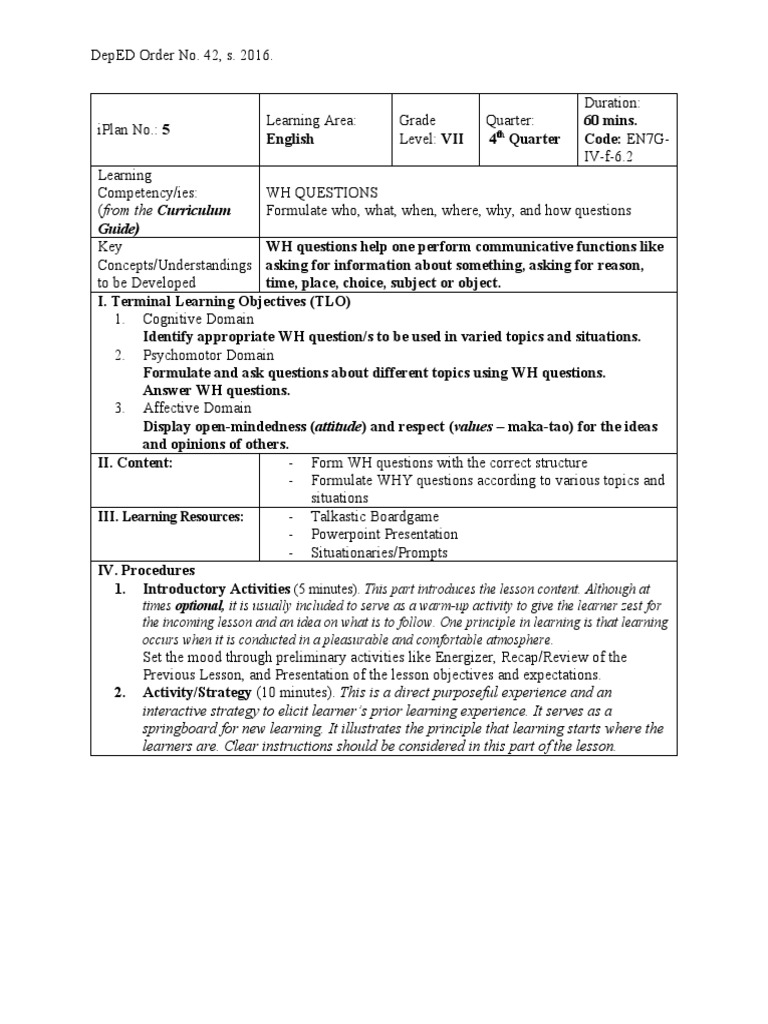 Iplan No | Download Free PDF | Learning | Educational Assessment