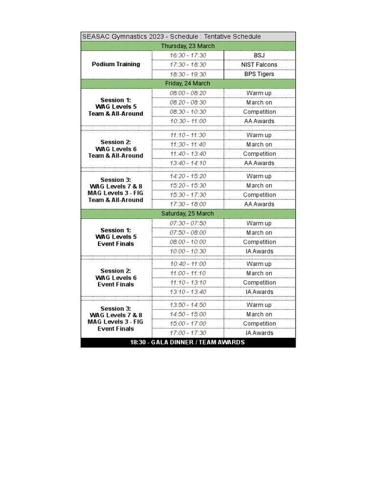 Seasac 2023 Schedule - Draft - Schedule | PDF
