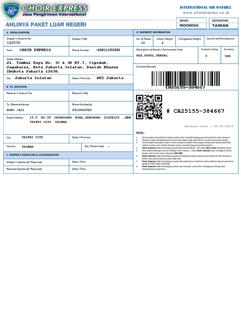 Connote CA25155-384667 | PDF