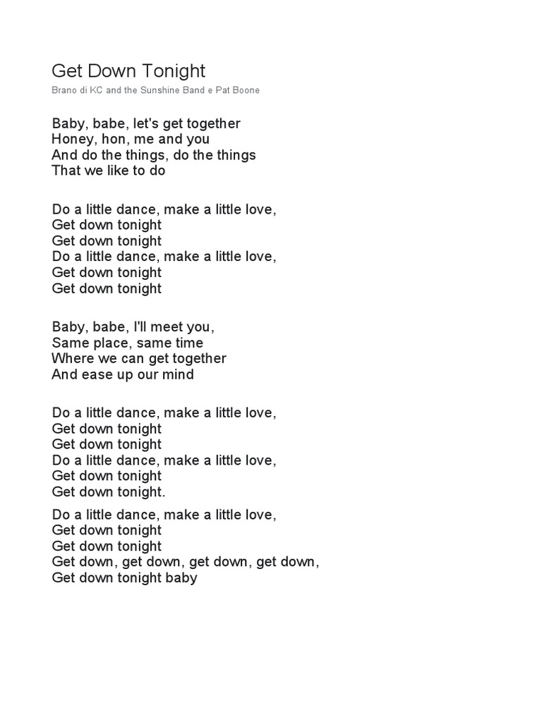 2) Get Down Tonight | PDF