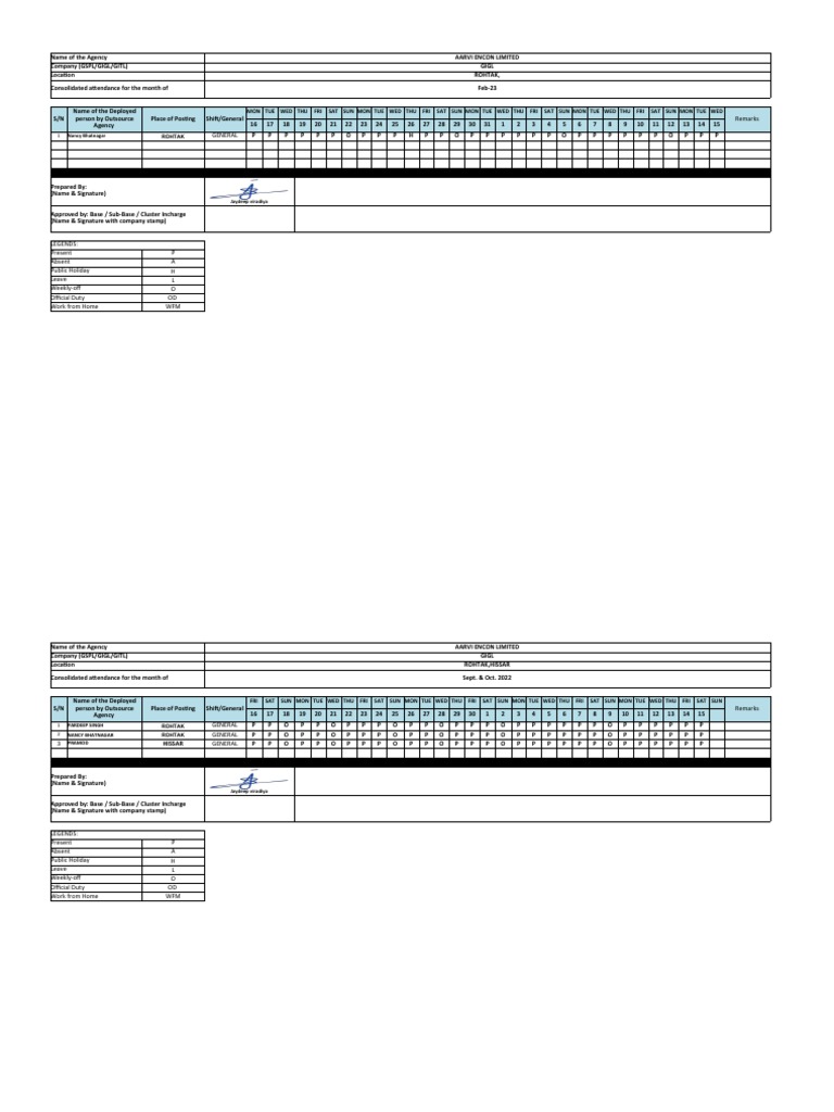 Consolidated Timesheet for Feb 2023 | PDF
