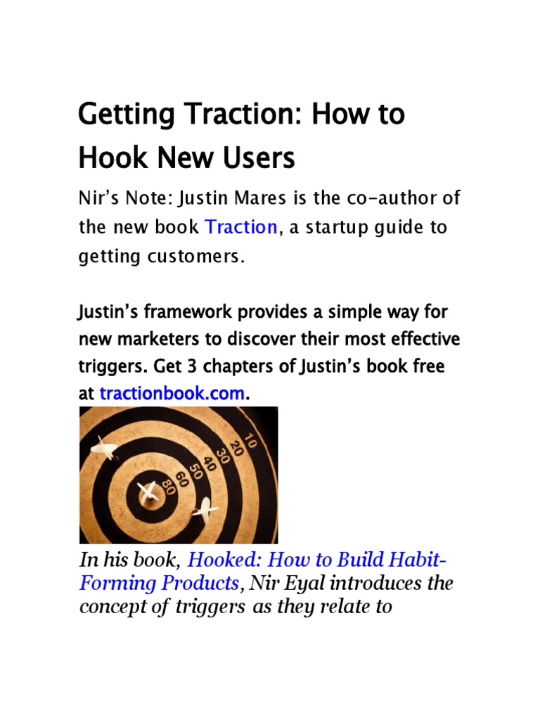 Getting Traction How To Hook New Users | PDF | Brainstorming | Marketing