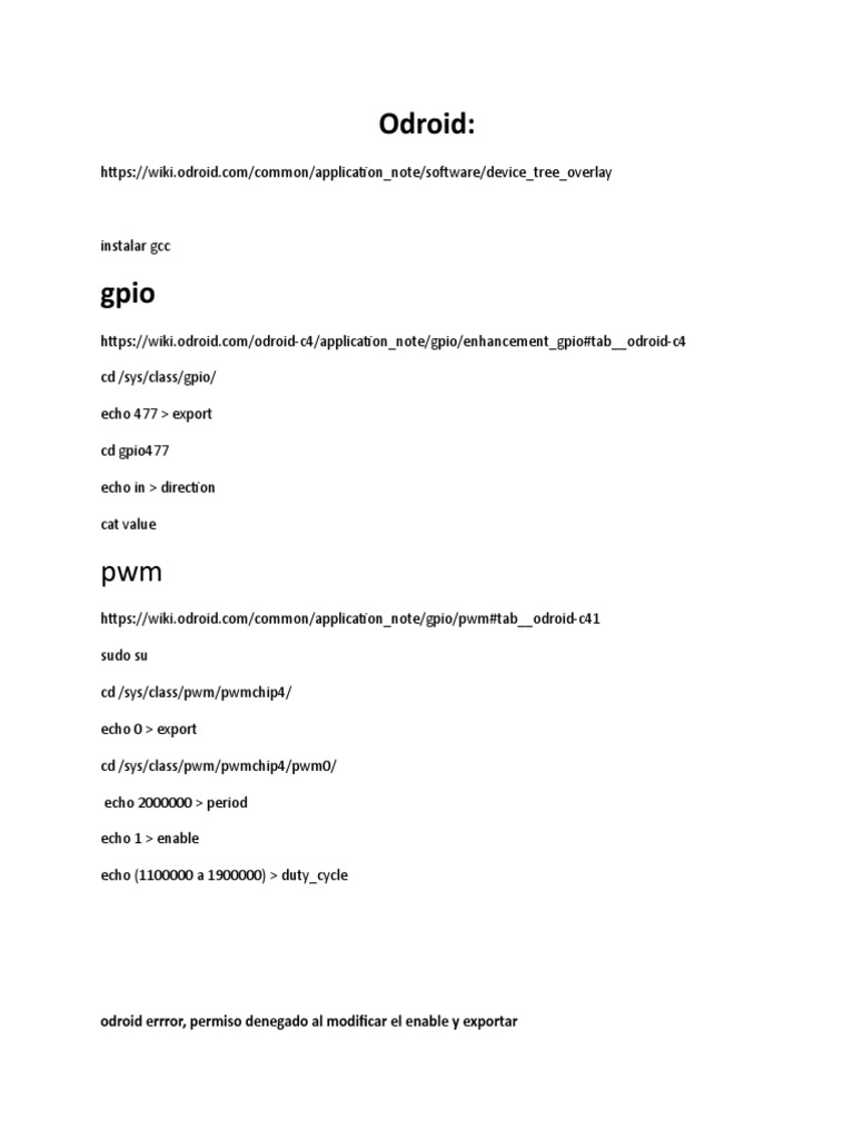 Sensores Odroid | PDF