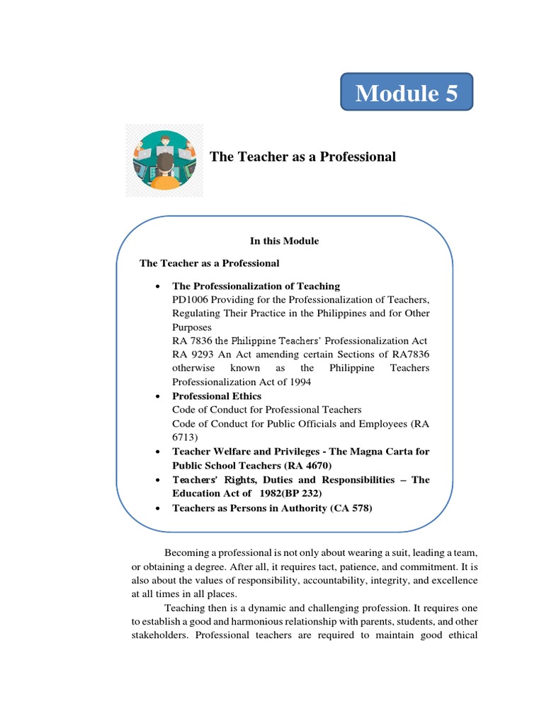 Educ 102 Module 5-ILIGAN | PDF | Teachers | Academic Degree