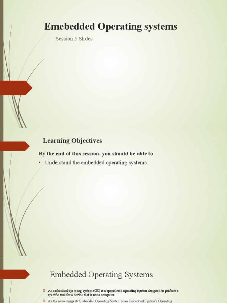OS Session 4 Embedded OS Slides | PDF | Embedded System | Central Processing Unit