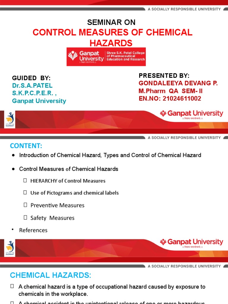 Chemical Hazard Control Measures Seminar | PDF | Personal Protective ...