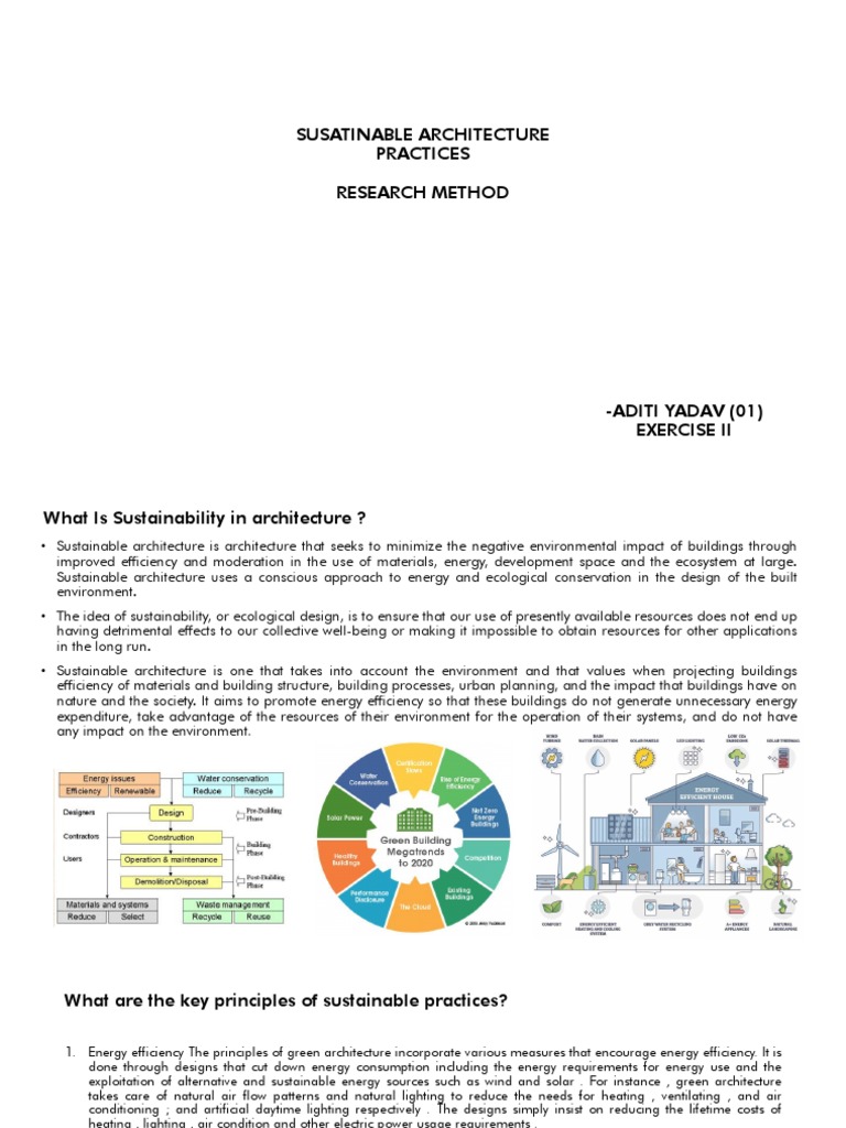 Susatinable Architecture | PDF | Sustainable Architecture | Green Building