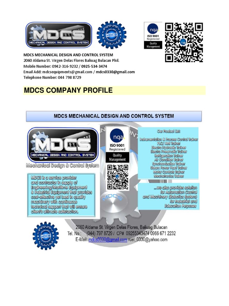 MDCS Company Profile | PDF | Technology & Engineering