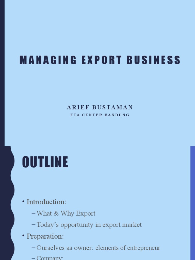 Managing Export Business Strategies | PDF | Sales | Profit (Economics)