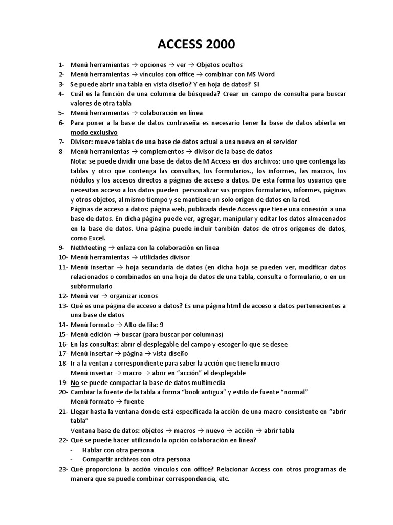 It Txartela (Access 2000 Avanzado) | PDF | Bases de datos | Software del sistema
